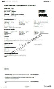 What is the Confirmation of Permanent Residence (CoPR)? - HS Canada